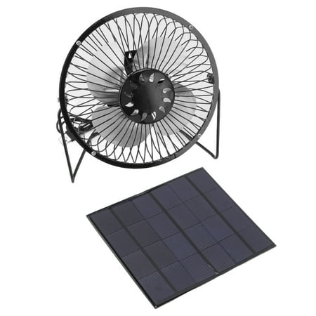 Loewten Mini Solar Fan 6V 3.5W USB Solar Powered Black Polysilicon ...