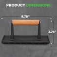 Cast Iron Weight Grill Press – Heavy-Duty Griddle with Wooden Handle ...
