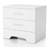Furniture of America Pilot Wood Nightstand with 2-Drawer, White ...