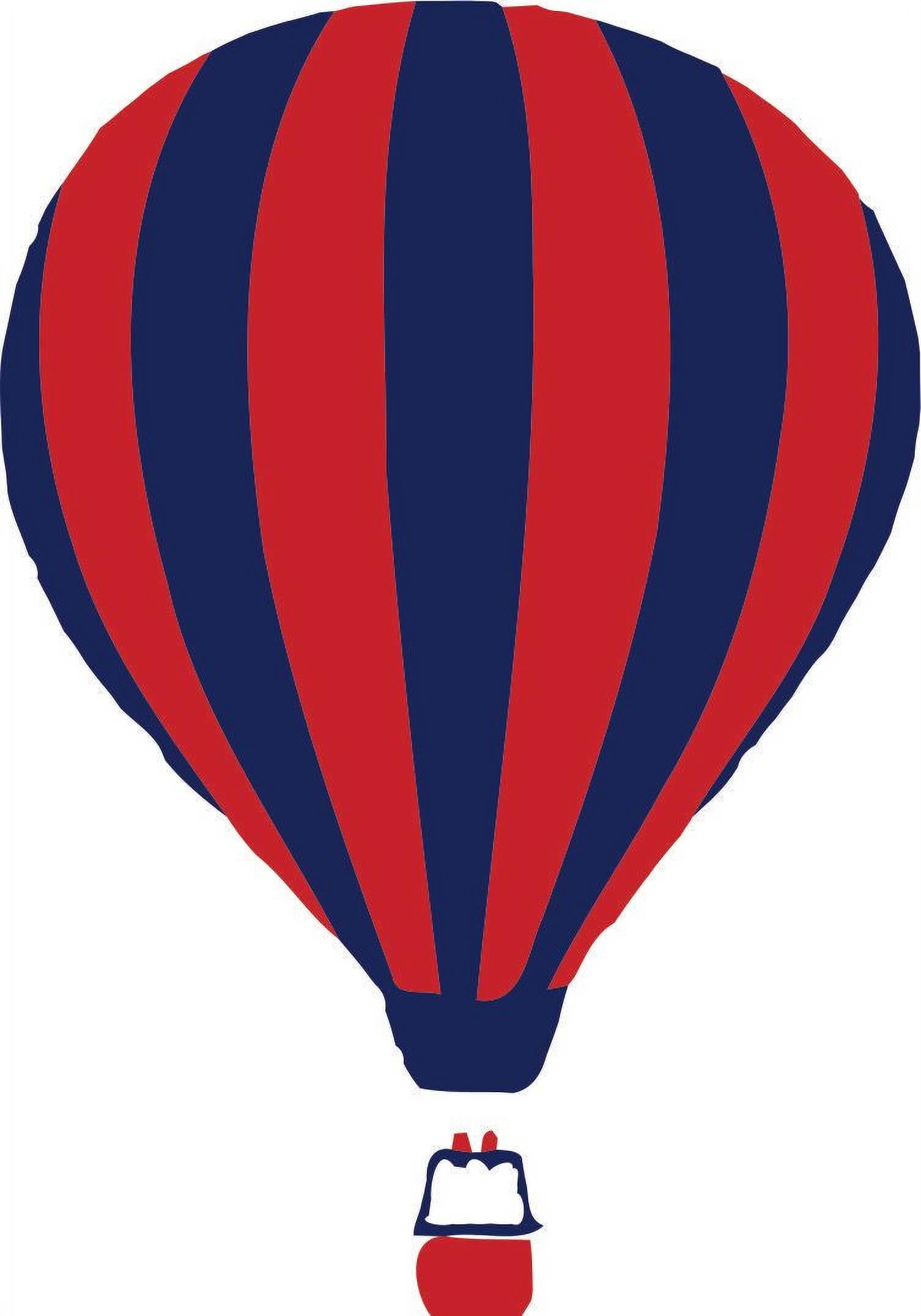 Red and Blue Hot Air Balloon Cartoon Wall Vinyl Sticker Decals Kids ...