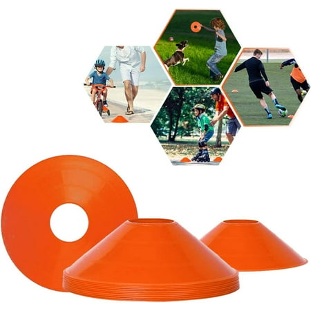 10 Pack Pro Disc Cones Sports Cones,Basketball, Agility Soccer Cones,Football, Kids,Sports,Field ...