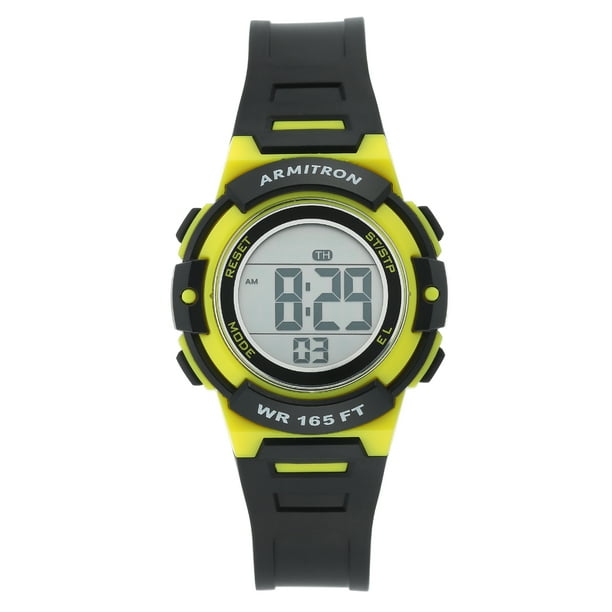 Armitron Unisex Black and Neon Yellow Digital Sport Watch - Walmart.com