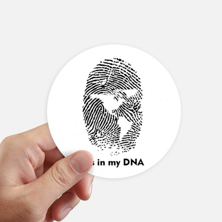 Contour Fingerprints American Maps Sticker Round Wall Suitcase Laptop ...