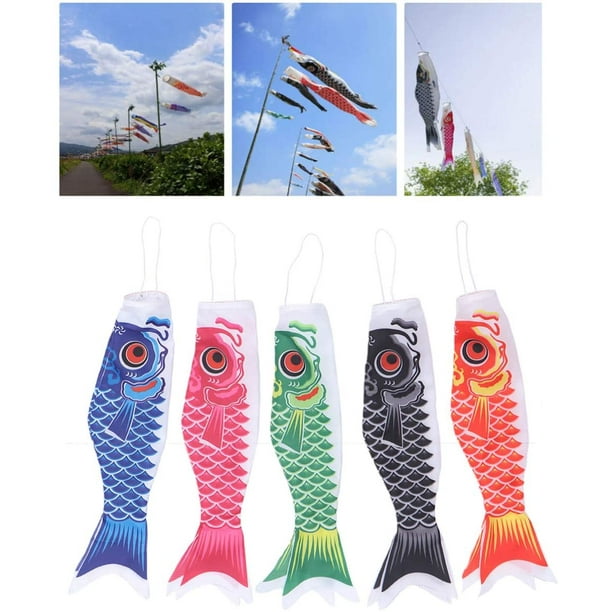 5 X Japanese Carp Windsock, Streamers, Fish Flag, Kite, Koinobori ...