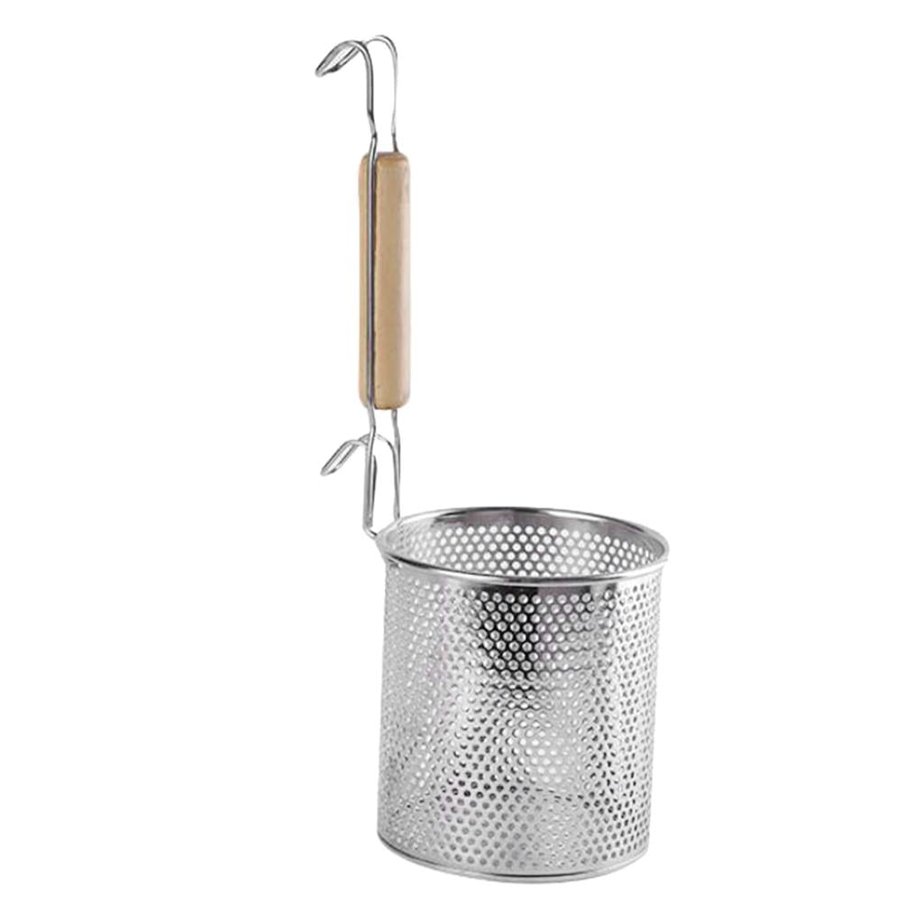 Stainless Steel Strainer Kitchens Ladle Strainer with Wooden Handle for ...