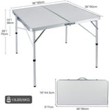 REDCAMP Large 3ft Square Foldable Card Table, Heavy Duty Portable for ...