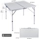 REDCAMP 3ft Square Folding Card Table, Lightweight Portable Fold in ...
