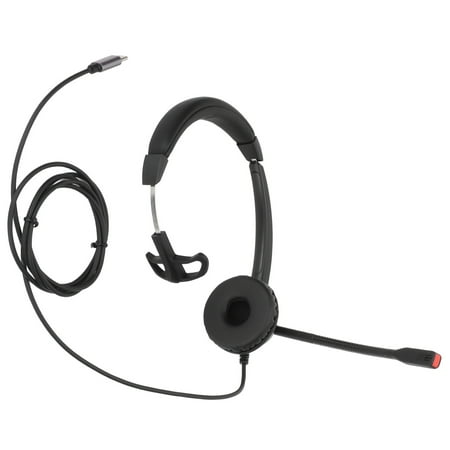 Call Center Headset, Black Professional Monaural Telephone Headset For ...