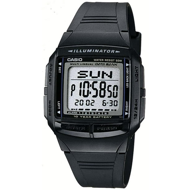 Casio Mens Multilingual Databank Watch - Walmart.ca