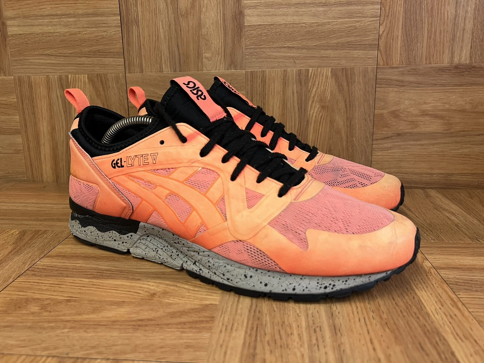 RARE?? Asics Gel Lyte V Safety Orange Black Gray Sz 10 Men's Shoes ...