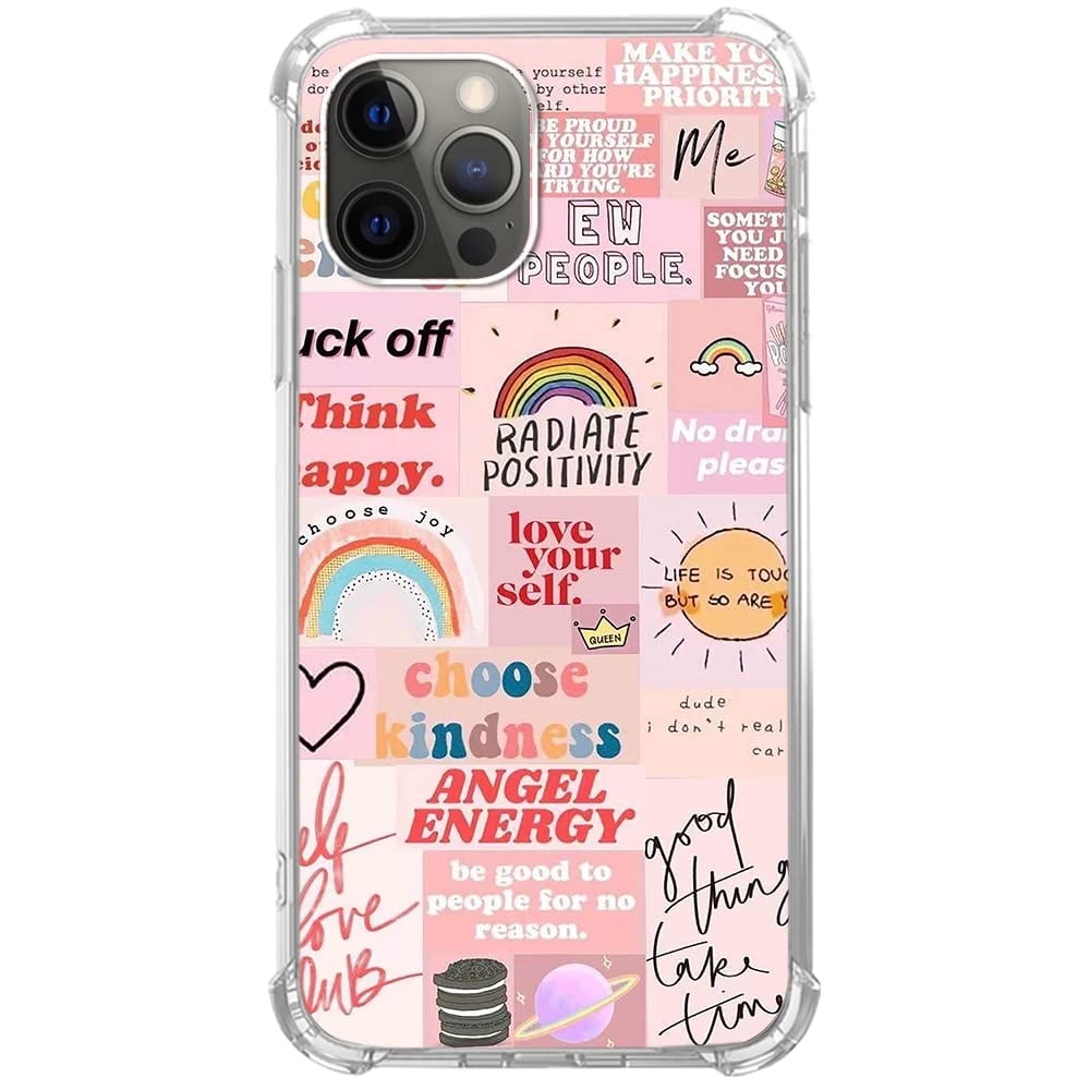 Hippie Quotes Case for iPhone 13 Pro,Aesthetic Art Design TPU Bumper ...