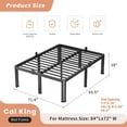 18 Inch California 3500 lbs Bed Frame with Round-Corner & Anti-Squeak ...