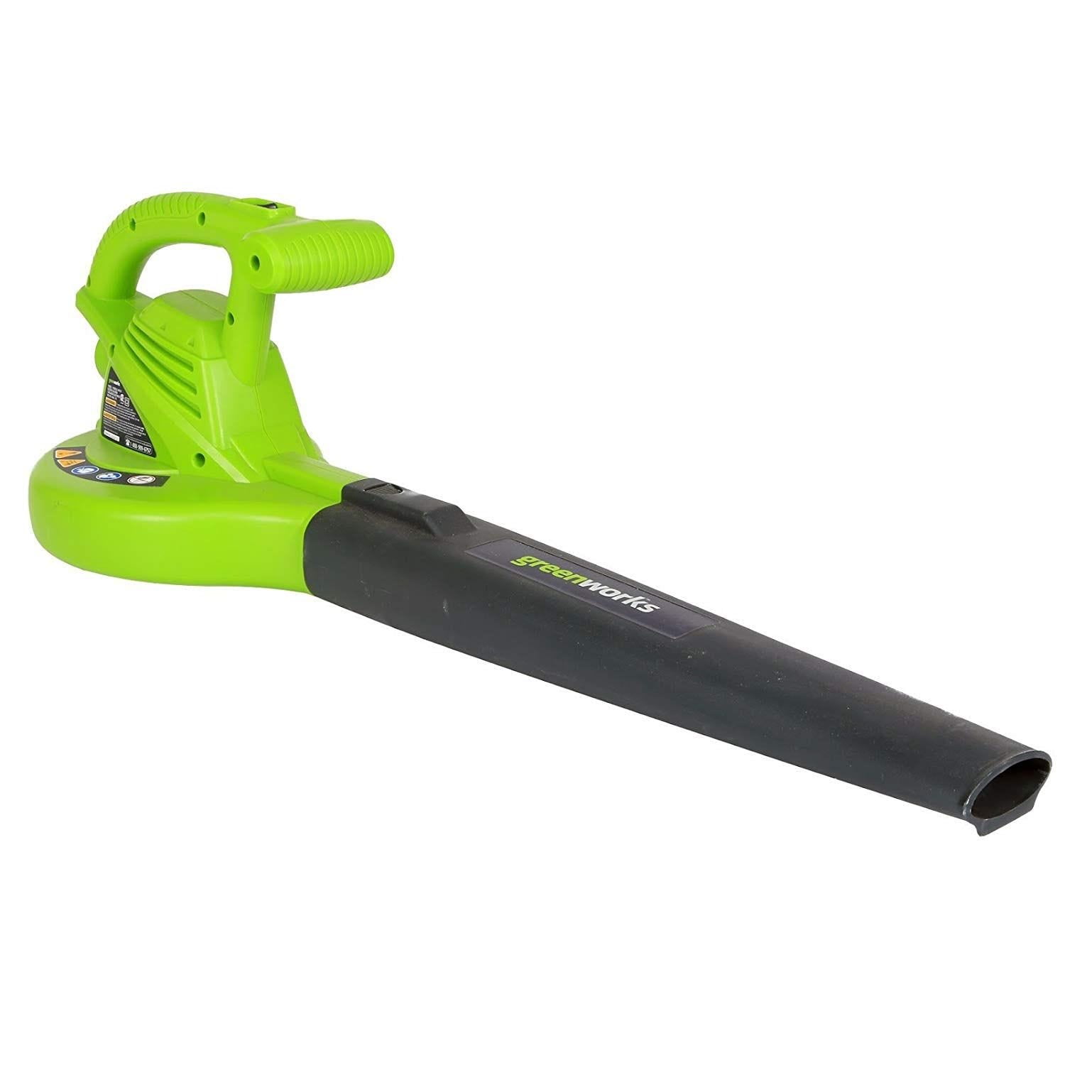 Greenworks 9 Amp (170 CFM/180 MPH) Corded Electric Leaf Blower, 2401502 ...