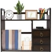 Desktop Bookshelf Wood Storage Rack Adjustable Display Table Shelf ...