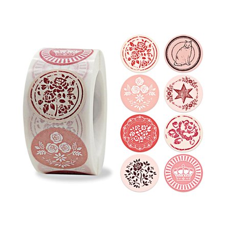 2 pack Flower Stickers Roll Adhesive Stickers for Envelopes Seals, Gift ...
