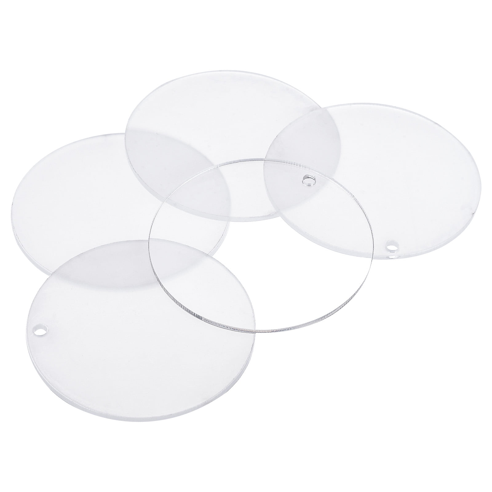 Uxcell PMMA Blank Acrylic Discs 3 Inch with 4.2mm Hole for Vinyl ...