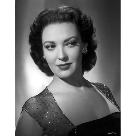 Linda Darnell posed wearing Sexy Dress in Black and White Photo Print ...