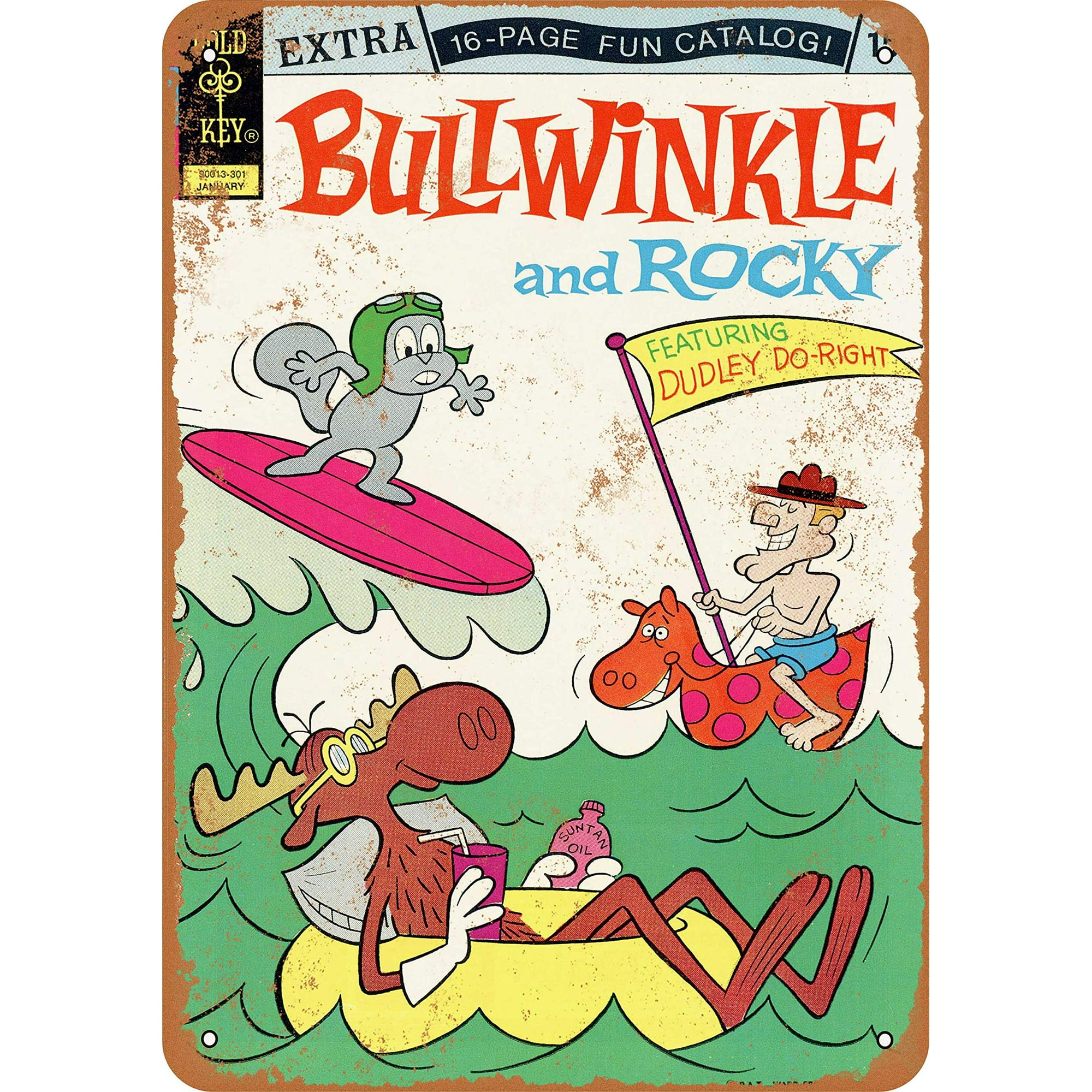 Click here for Unbranded 8x12 Inch Metal Sign - 1962 Bullwinkle A... prices