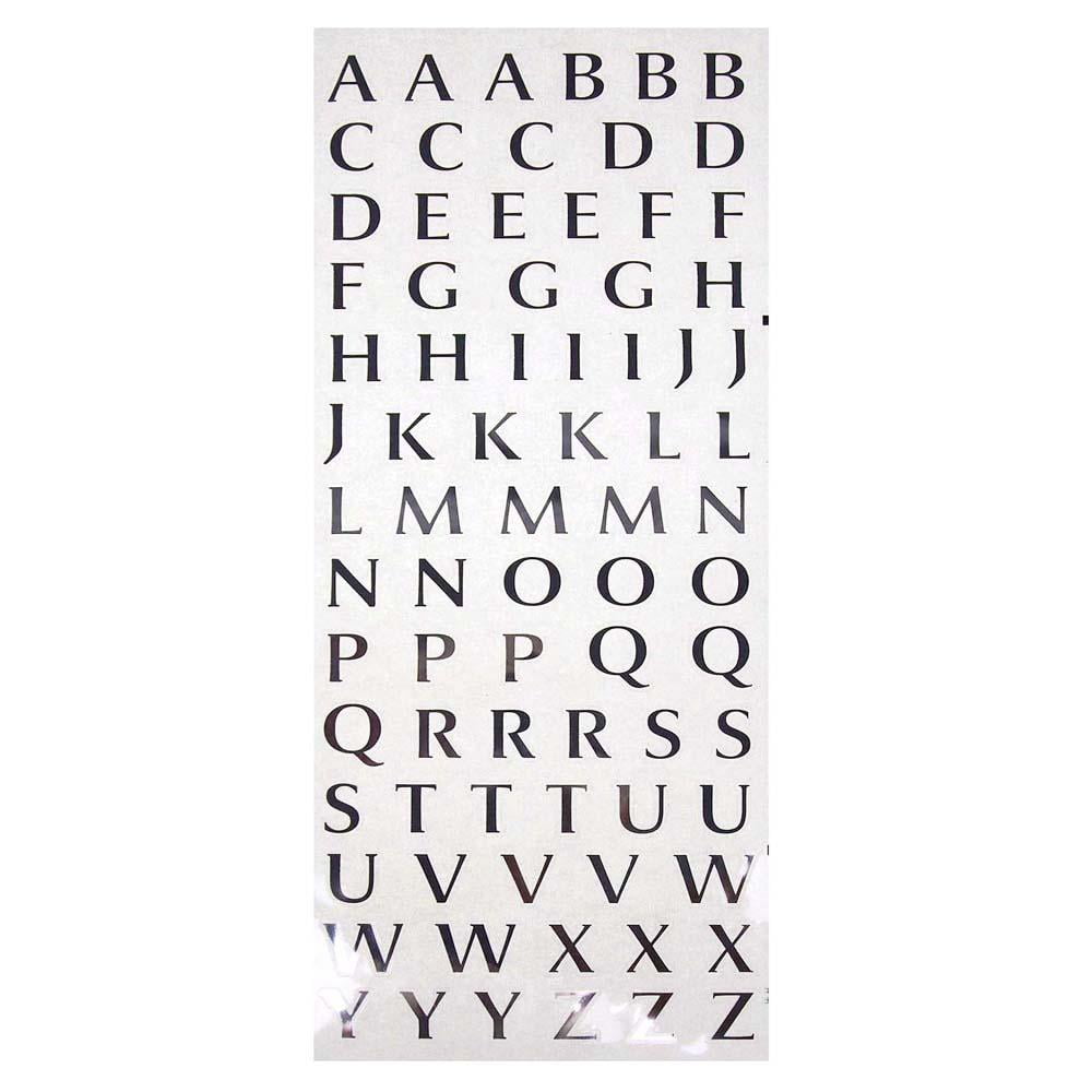 Alphabet Letters Foil Stickers, Silver, 1/2-Inch, 78-Count - Walmart.com