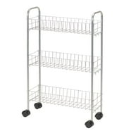 Ameriwood Home Marshall 3 Shelf Metal Rolling Utility Cart, Teal ...