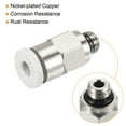 Uxcell M5 Push to Fit 3mm OD Hose Connect Fittings, White & Silver Tone ...