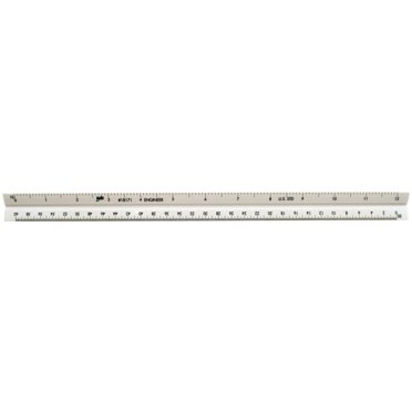 Chartpak Adjustable Triangular Scale Aluminum Engineers Ruler, 12 ...