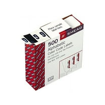 Smead 67092 A-Z Color-Coded Bar-Style End Tab Labels, Letter V, Dark ...