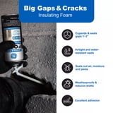 GE Big Gaps & Cracks Insulating Foam, Pack of 1, Yellow 12 oz Can ...