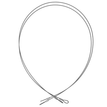 Uxcell 1.5mmx80cm Stainless Steel Security Cable 4mm ID Eyelets Ended ...