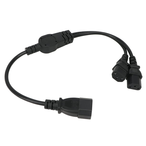 Divisor en Y C14 a 2 C13 25A AC 250V Plug and Play Transmisión estable 1 para 2 C14 a 2 C13 ...