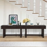 52 inch Sofa Table with Storage Drawers, Mid Century Farmhouse Fluted ...