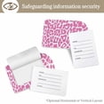 1PC Pink Leopard Print Luggage Tag, Double-Sided Printed Microfiber PU ...