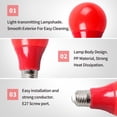 eTone Safe Light Lamp for Darkroom E27 LED Screw Mouth Wall Light 360 ...