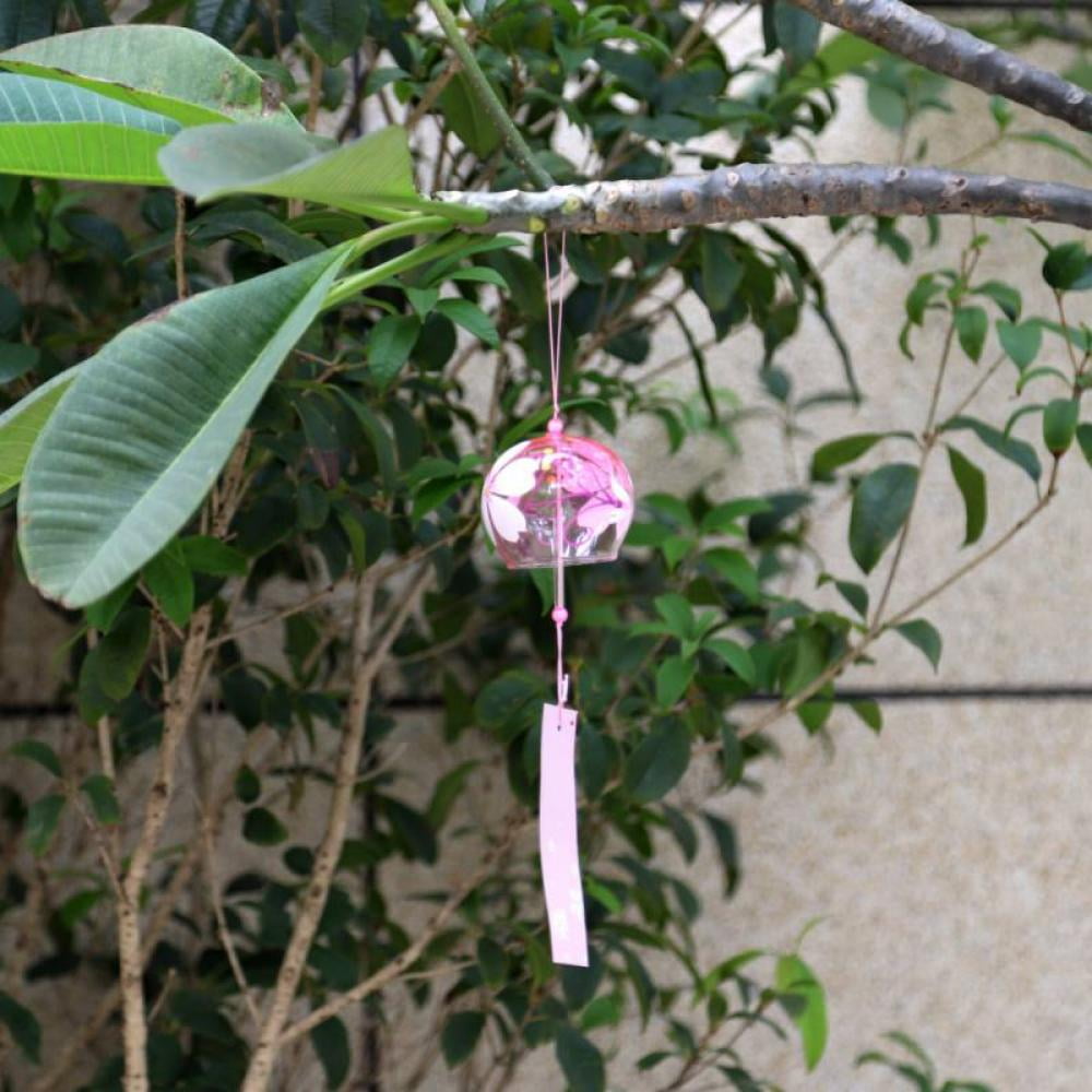Japan Style Handpaint Sakura Glass Wind Chimes Wind Bells Home Garden ...
