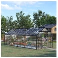 Aluminum Greenhouse 20x8ft Polycarbonate Walk-in Garden Kit ...