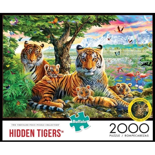Buffalo Games - Two Thousand Piece Collection - Hidden Tigers - 2000 ...
