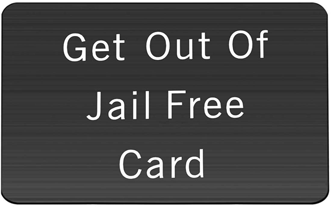 Monopoly Get Out Of Jail Free Card Funny Wallet Insert Gifts for Men ...