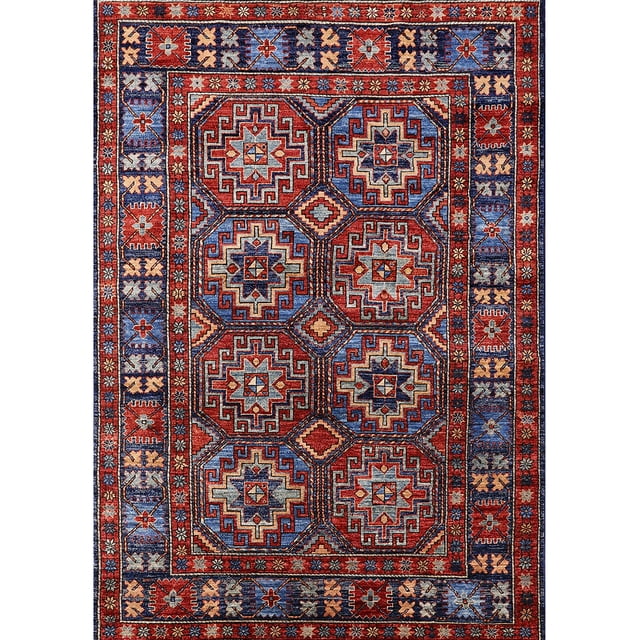 Ahgly Company Indoor Rectangle Mid-Century Modern Saffron Red Oriental ...