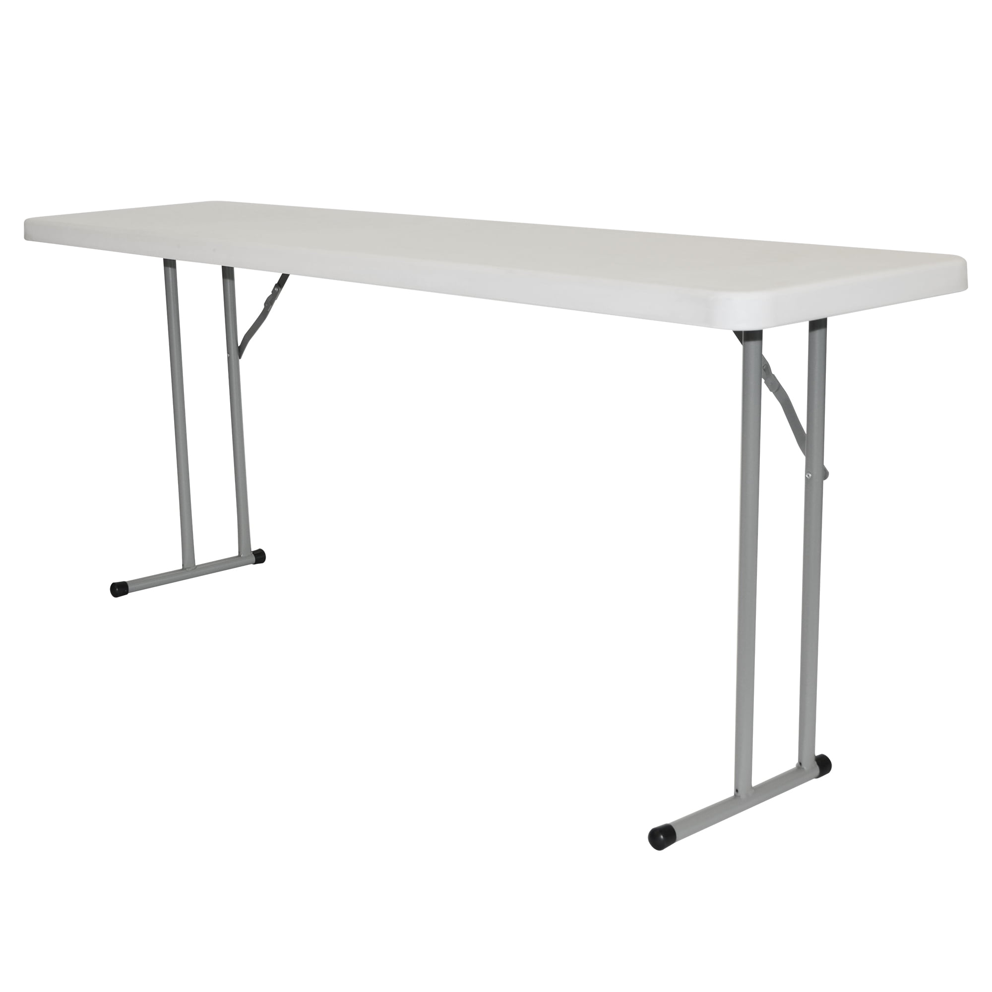 Rhino Plastic Table - 6' x 18" - White Granite - Walmart.com