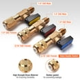 Yescom 3x Straight Ball Valves for R410a R404a R134 Ac Charging Hoses ...