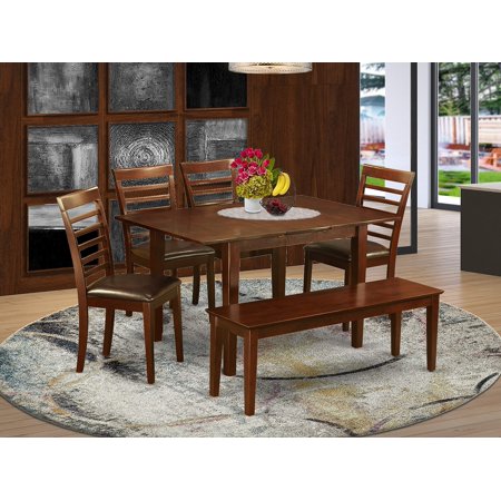 6 Pc small Kitchen Table set-Table and 4 Kitchen Chairs and Dining ...