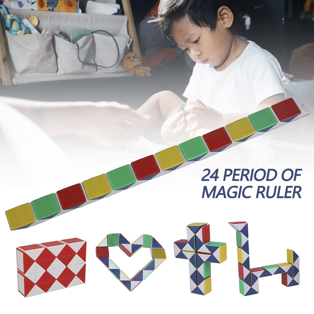 HOTBEST 24 Wedges Fidget Snake Cube Magic Twist Puzzle Sensory Toys ...