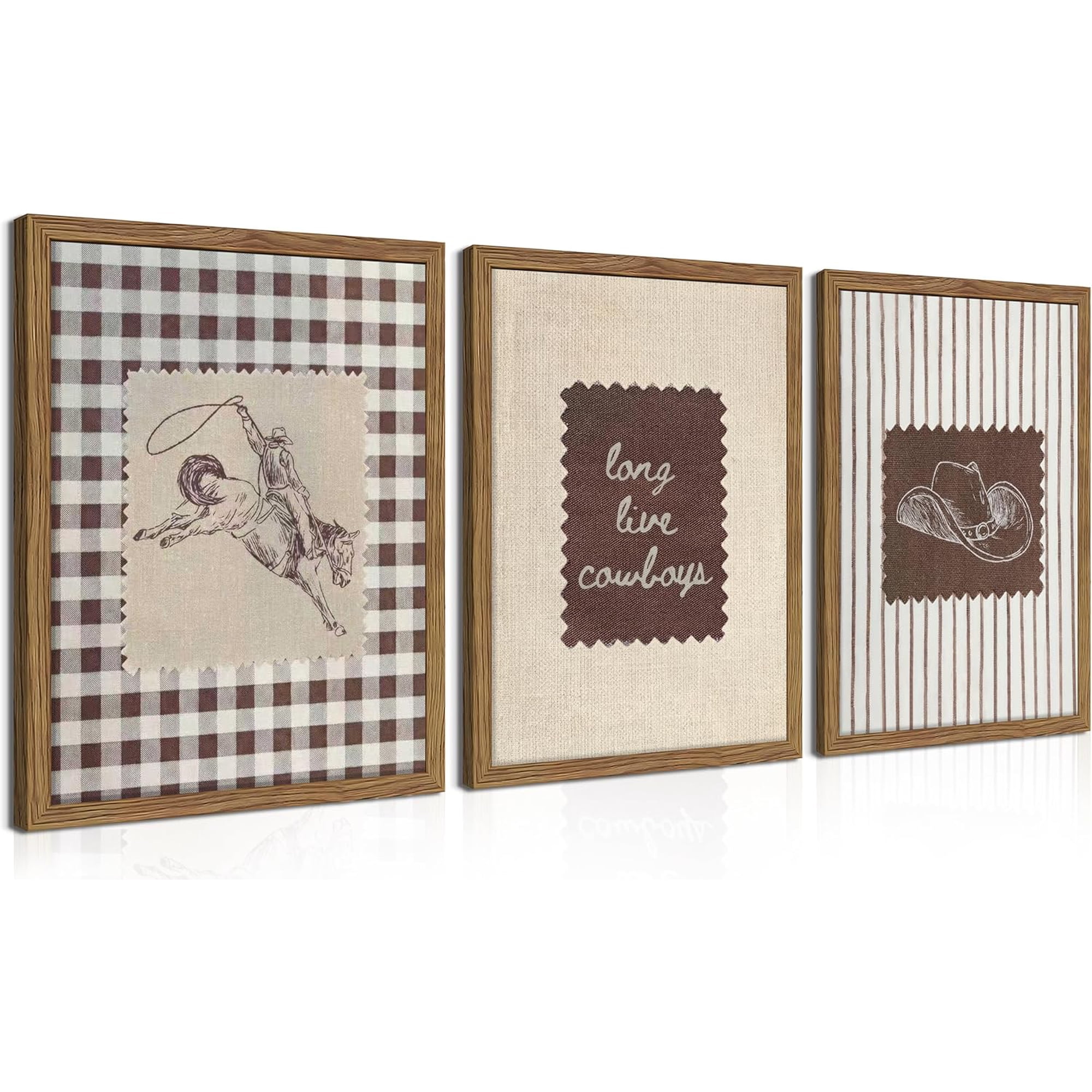 Click here for Huangxibin Western Cowboy Wall Art Set Of 3  Vinta... prices