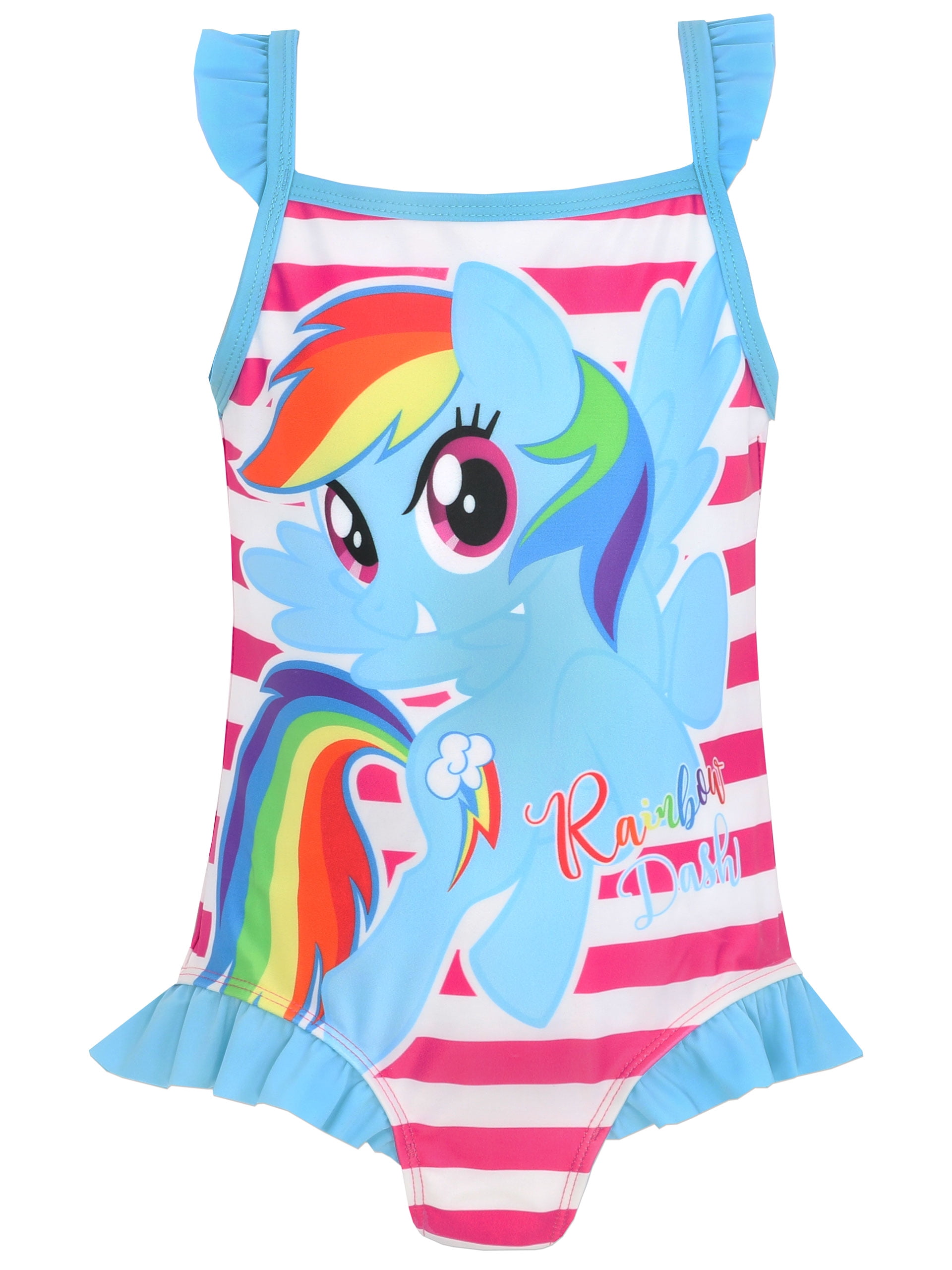 My Little Pony Girls Rainbow Dash Swimsuit Blue Sizes 3T-8 - Walmart.com