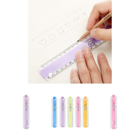 Student Ruler Multi-purpose Candy Color Study Time Stationery Cute ...