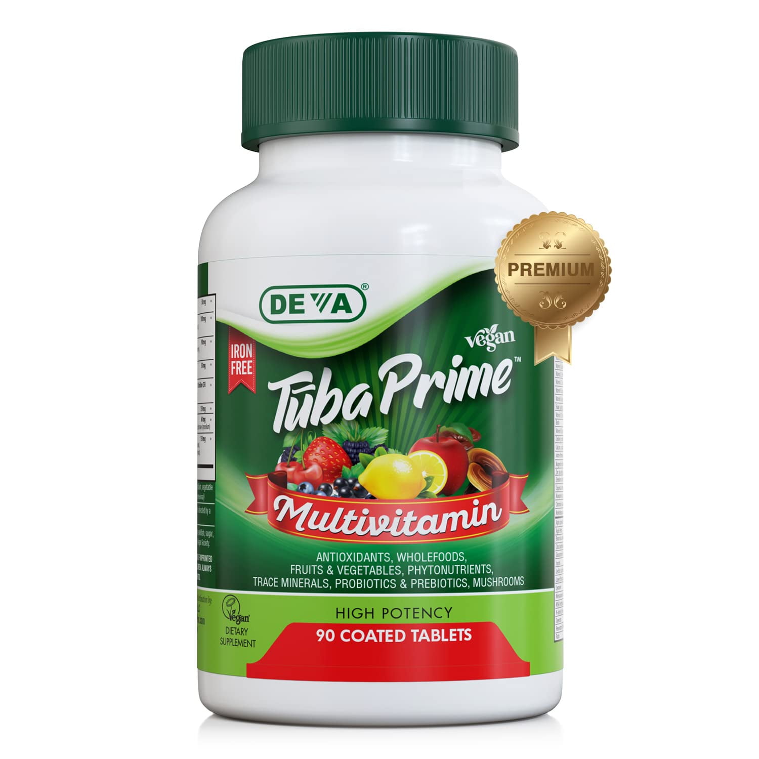 Suplemento multivitamínico vegano DEVA Tuba Prime 90 comprimidos | Bodega Aurrera en línea