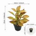 Cheapark Artificial Croton Potted Plant Home Desktop Ornament Gift ...