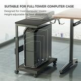 Mobile Height Adjustable CPU Cart, Black - Walmart.com