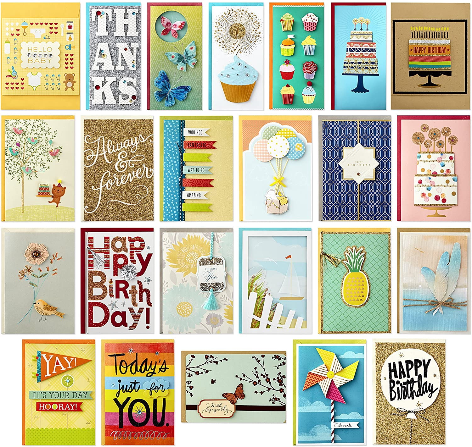Hallmark All Occasion Handmade Boxed Set Of Assorted Greeting Cards