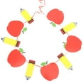 1 Set of Apples and Pencil Back to School Banner Apples Pencil Garland ...